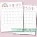 Blank Monthly Printable Calendar, Rainbow Printable Calendar, Boho ...