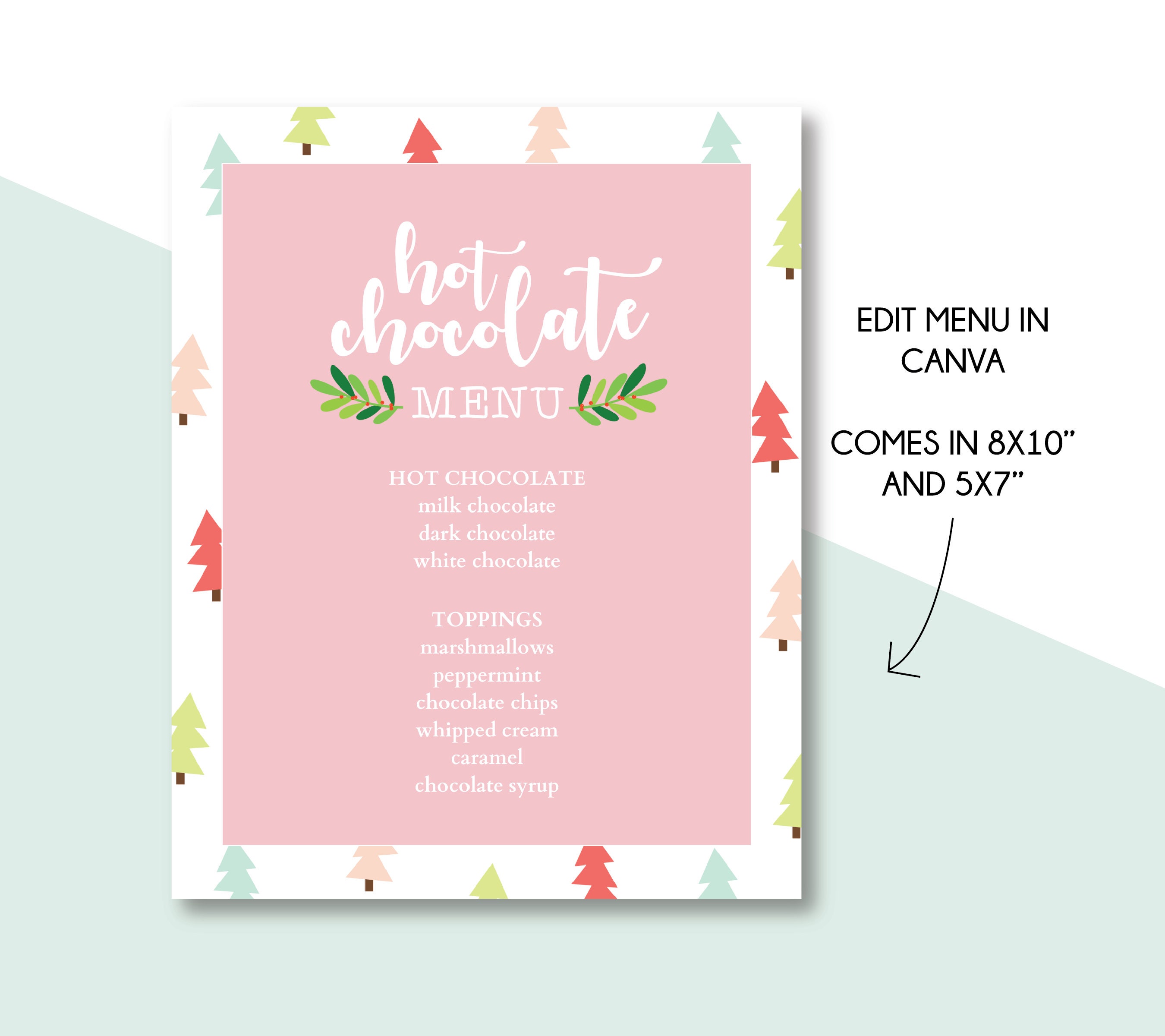 Hot Chocolate Bar Printable Kit, Hot Chocolate Bar Party Printables ...