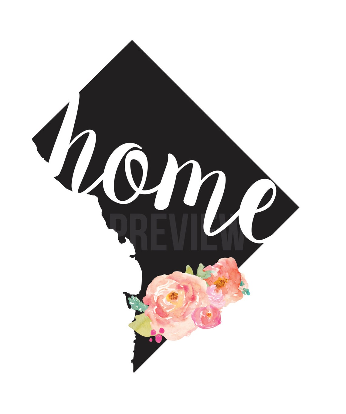 Washington D.C Print Instant Download Washington DC State - Etsy