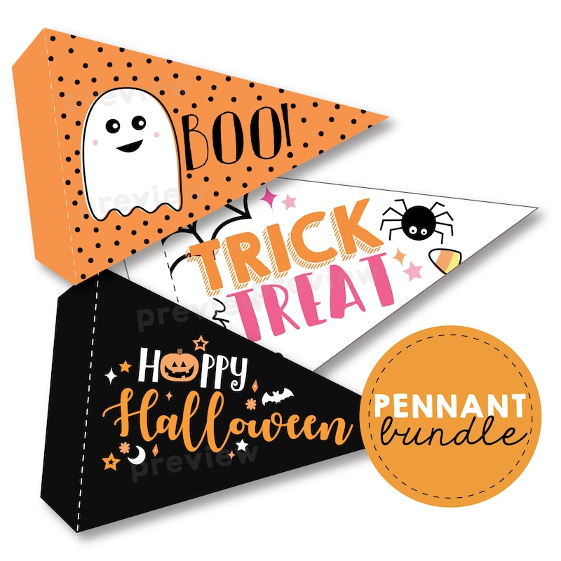 Halloween Pennants - Etsy