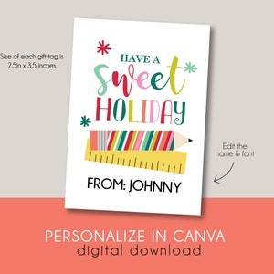 Holiday Teacher Gift Tags Bundle, Christmas Teacher Gift Tags ...