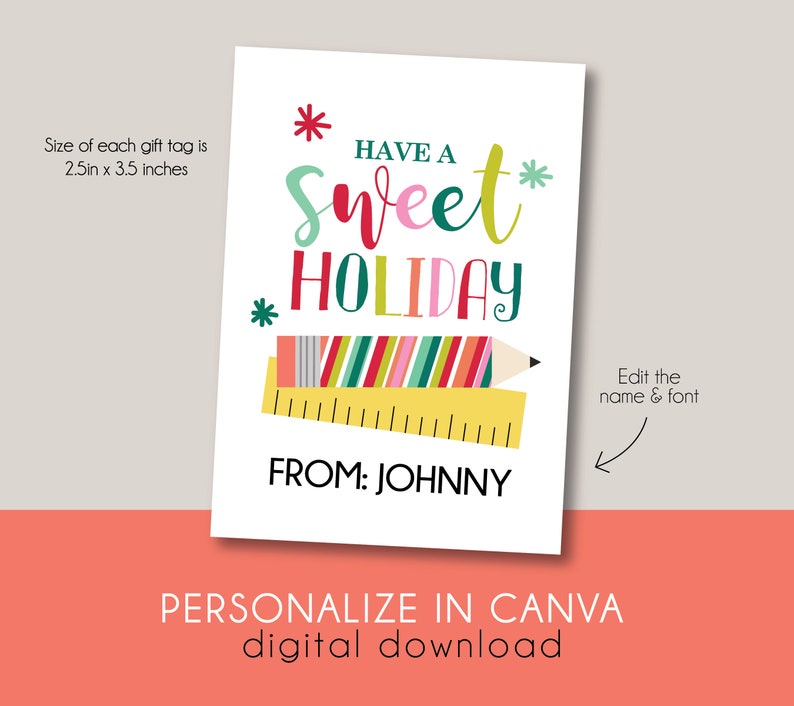 Holiday Teacher Gift Tags Bundle Christmas Teacher Gift Tags - Etsy