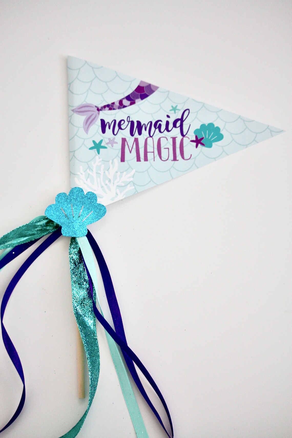 Mermaid Pennant Bundles, Printable Mermaid Pennant, Mermaid Birthday ...