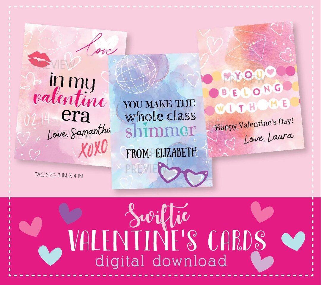 Taylor Swift Valentine's, Taylor Swift Valentine's Cards Digital File ...