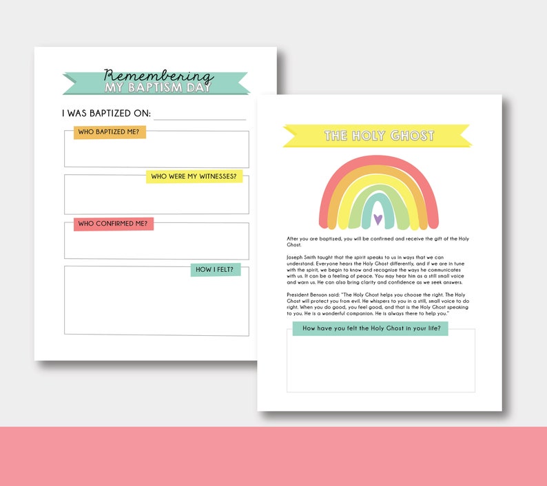 Baptism Packet , Great to Be 8 , Baptism Activity Workbook - Etsy