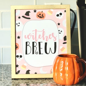 Halloween Printable, Hot Chocolate Sign, Witches Brew Printable ...