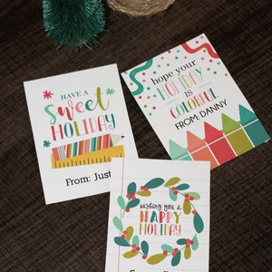 Holiday Teacher Gift Tags Bundle, Christmas Teacher Gift Tags ...