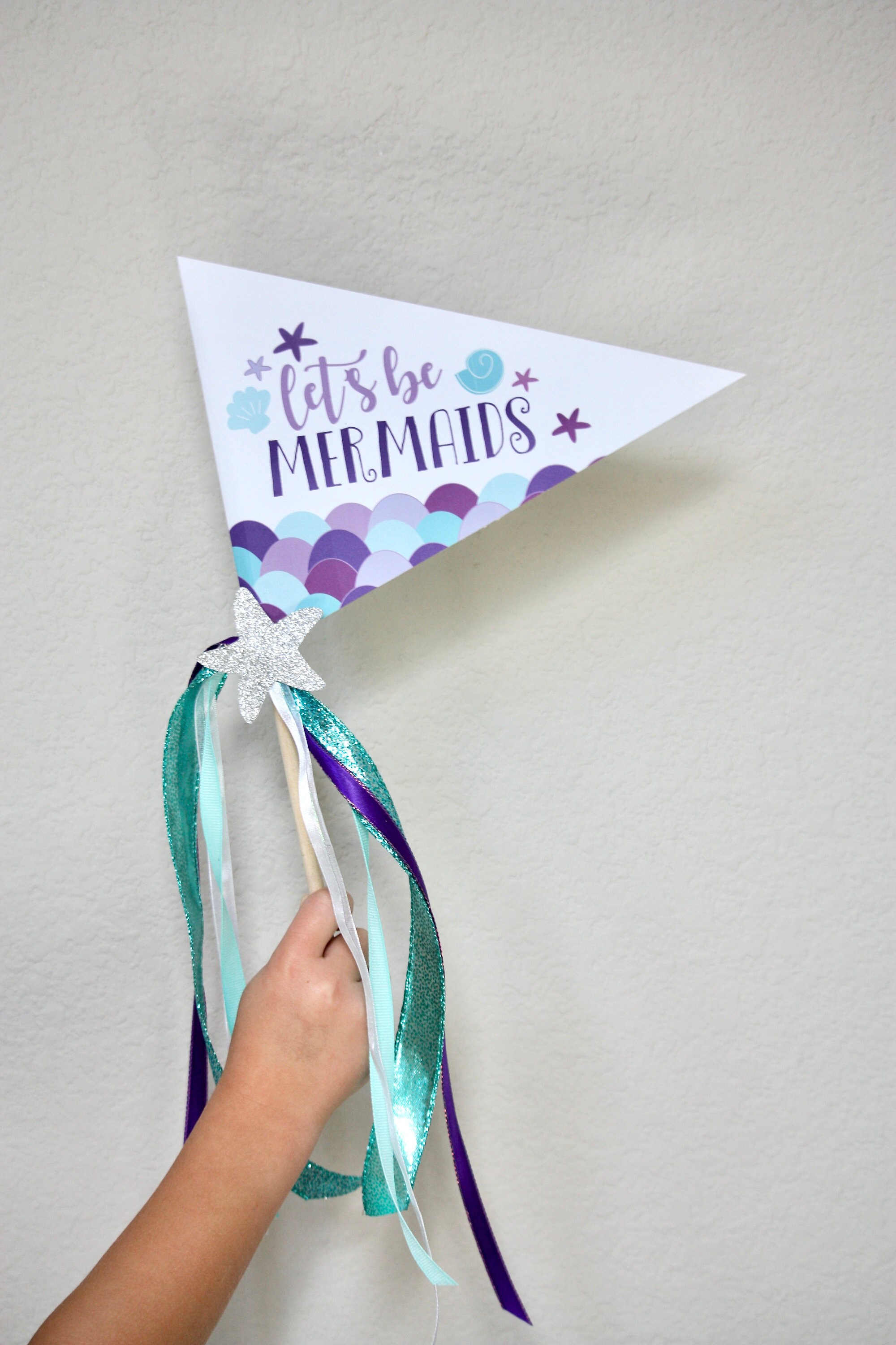 Mermaid Pennant Bundles, Printable Mermaid Pennant, Mermaid Birthday ...