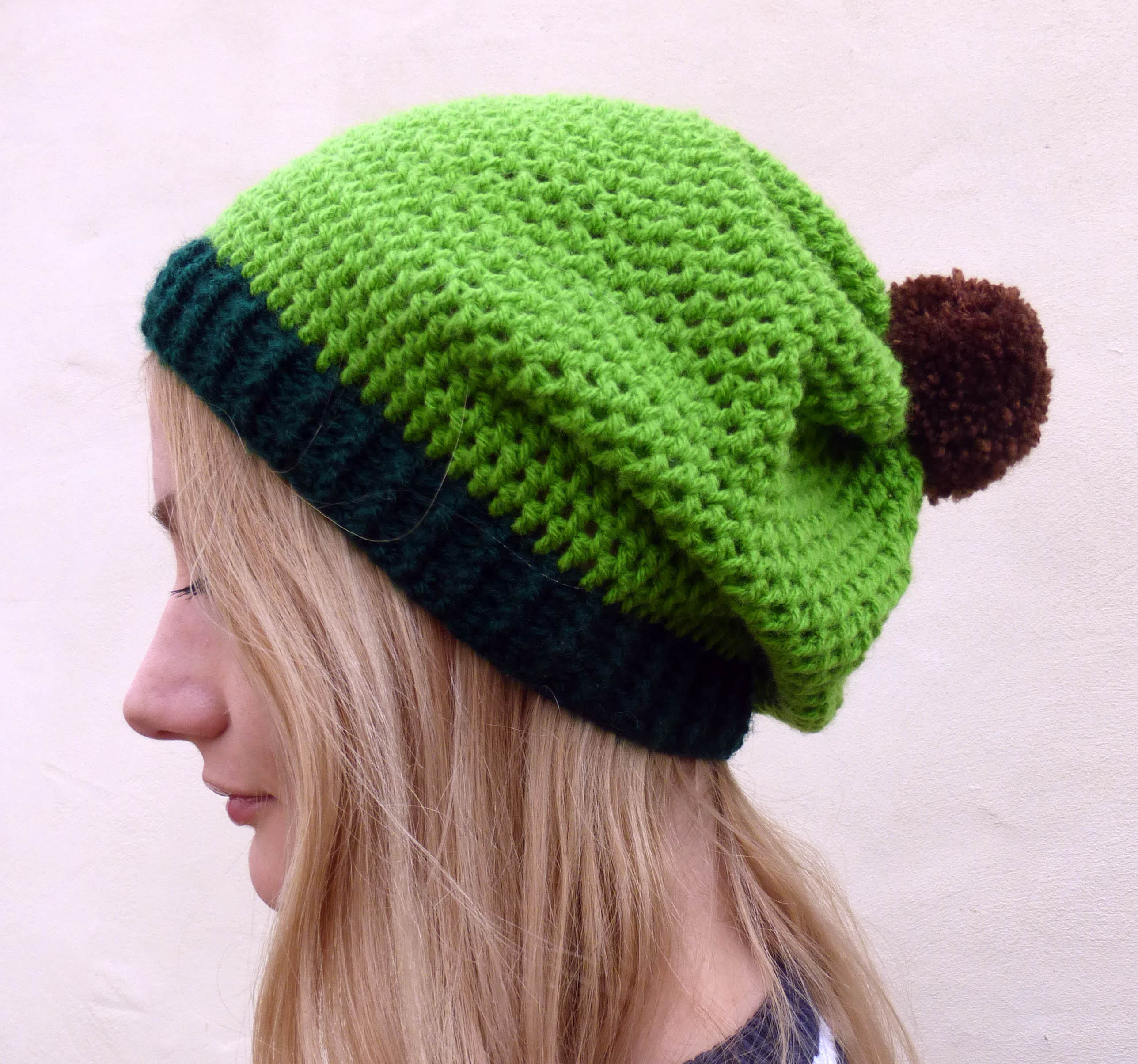 Avocado Hat Avocado Crochet Hat Avocado Slouchy Beanie - Etsy UK