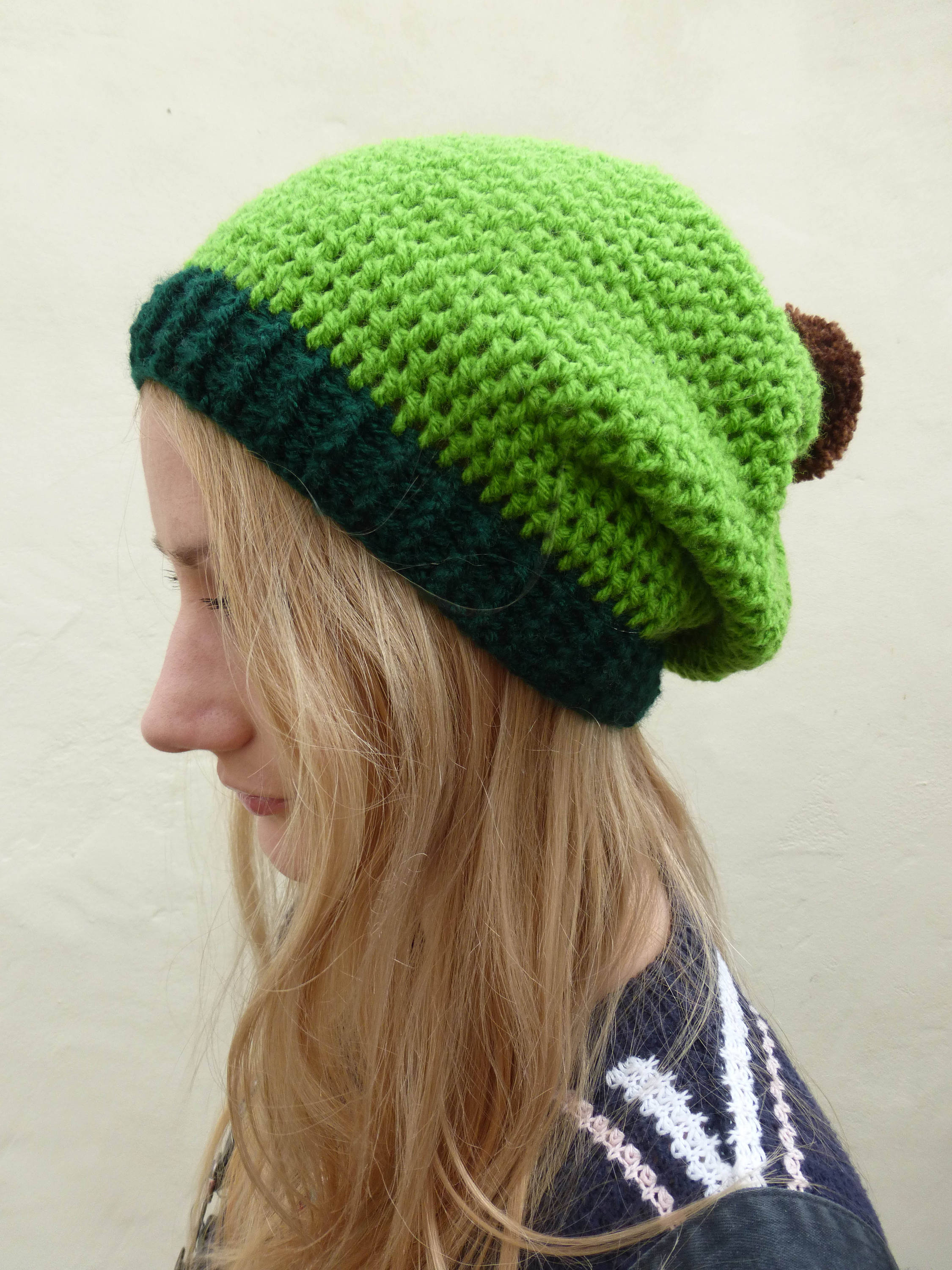 Avocado Hat Avocado Crochet Hat Avocado Slouchy Beanie - Etsy UK