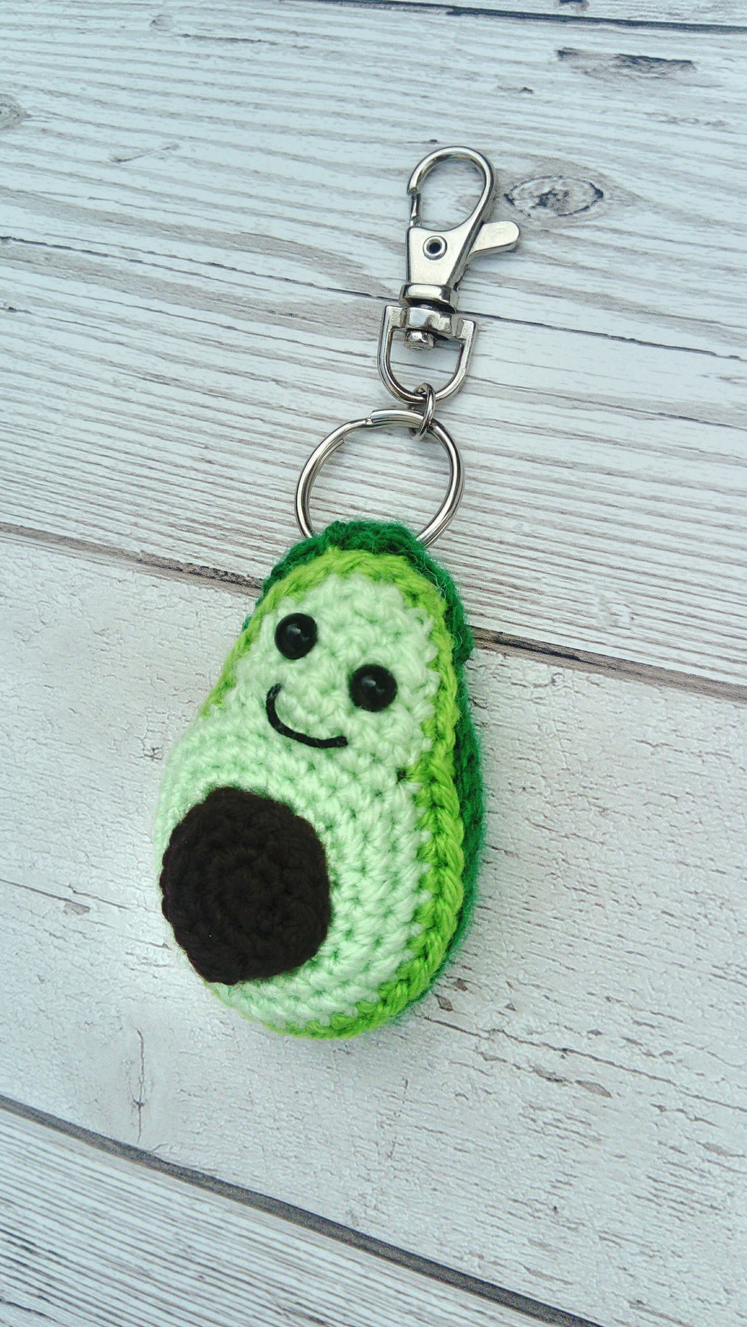 Avocado Crochet Keyring - Amigurumi Avocado - Vegan Gift - Avocado Key ...