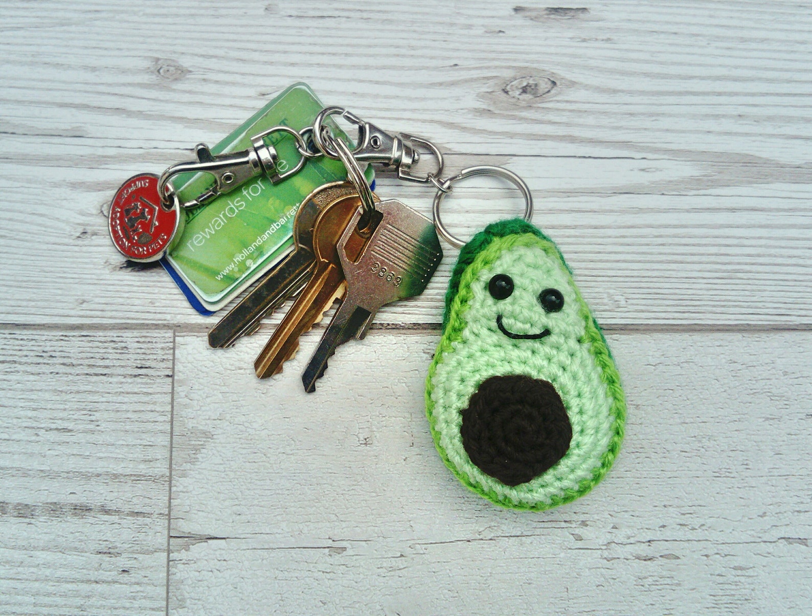 Avocado Crochet Keyring - Amigurumi Avocado - Vegan Gift - Avocado Key ...