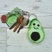 Avocado Crochet Keyring Amigurumi Avocado Vegan Gift Avocado Key Chain ...
