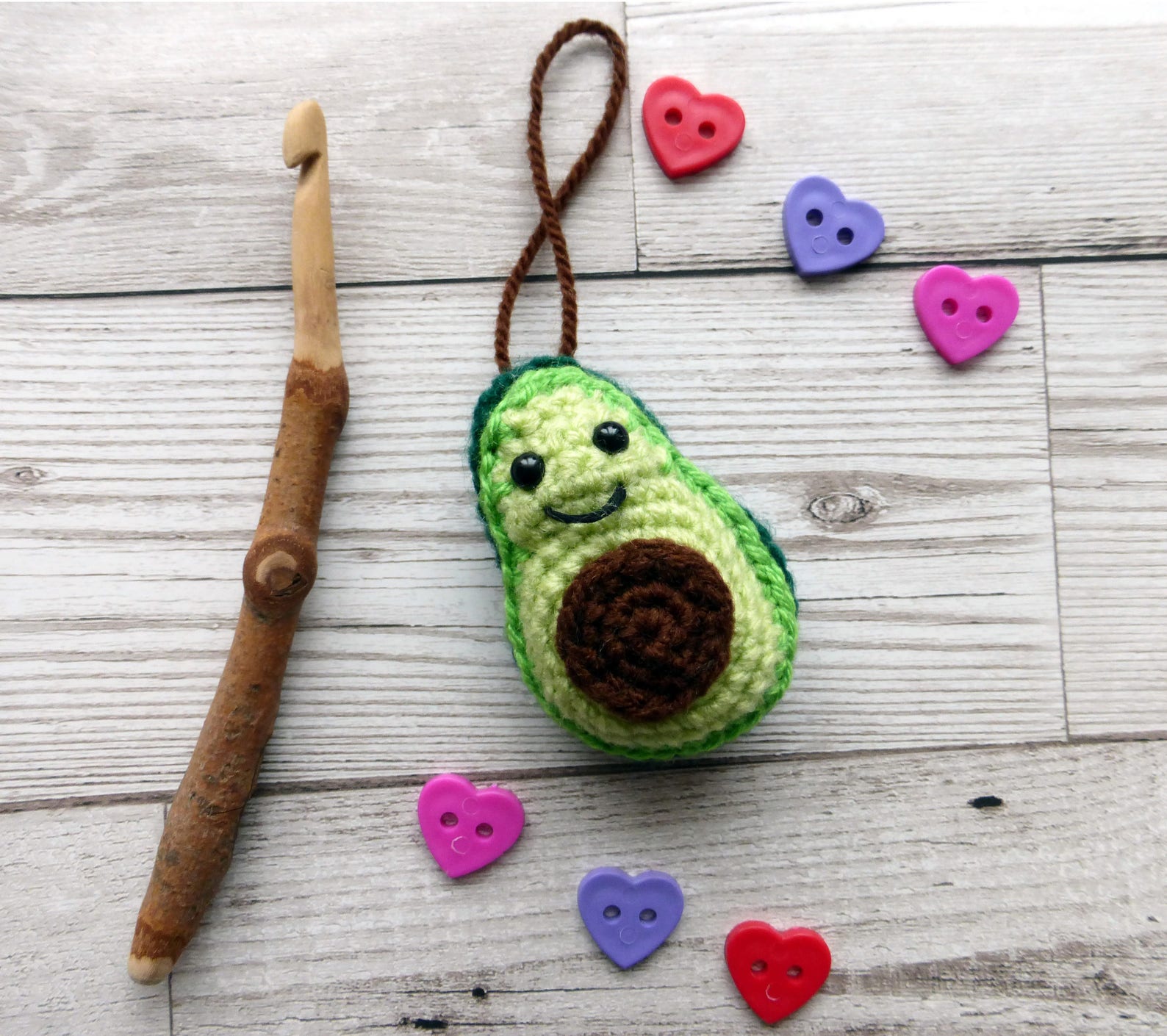 Avocado Crochet Keyring - Amigurumi Avocado - Vegan Gift - Avocado Key ...