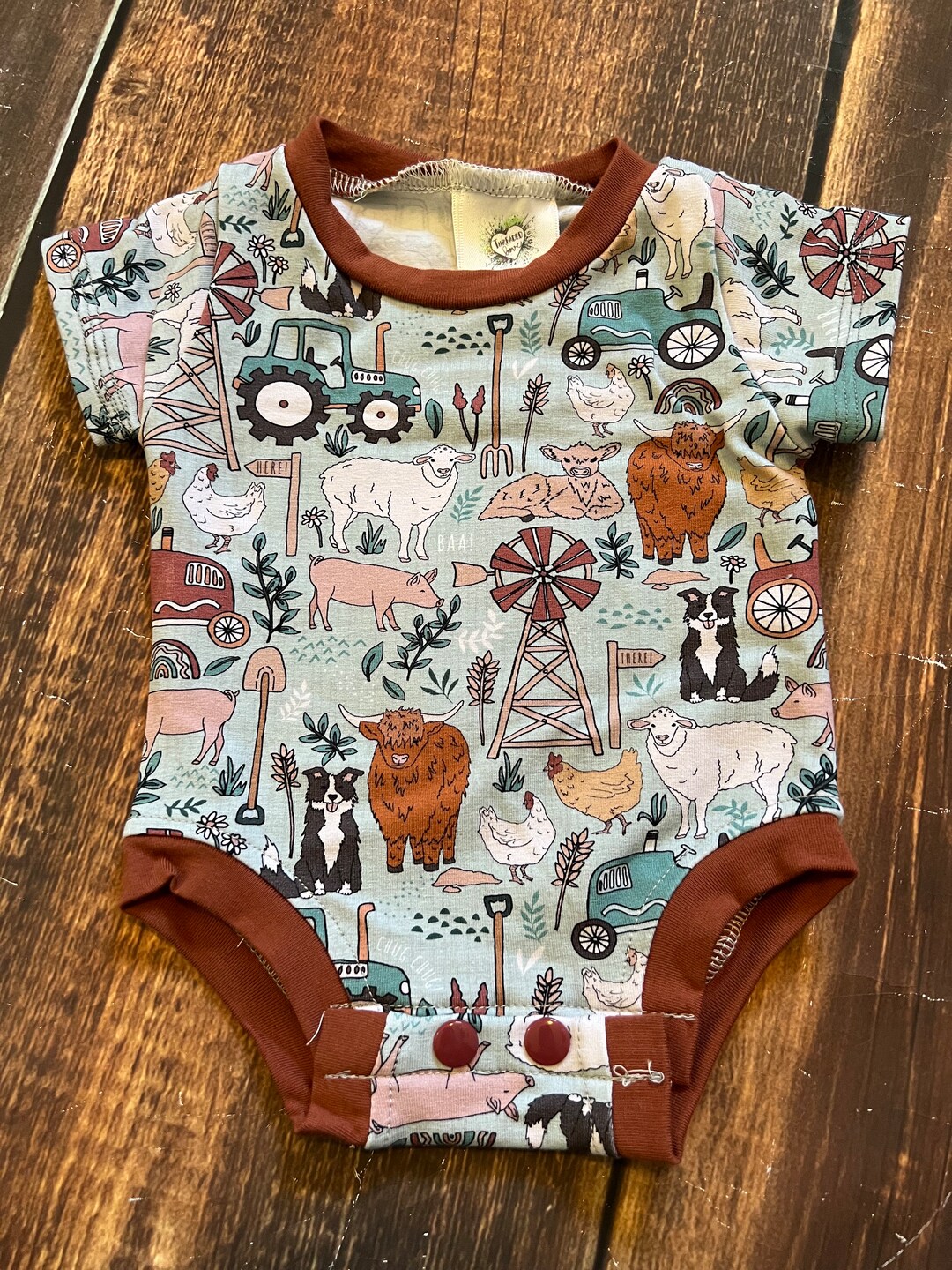 Farm Animals Baby Bodysuit, Farm Baby Clothes, Infant Boy Coming Home ...