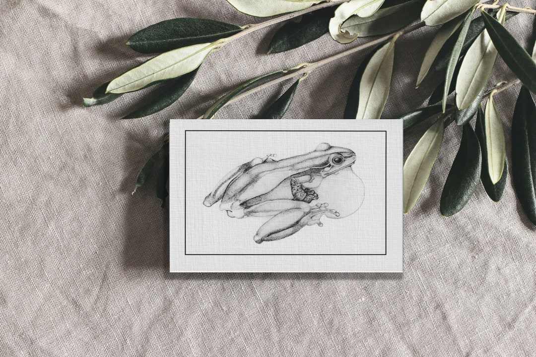 Frog Pointillism 5x7 Blank Greeting Card - Etsy