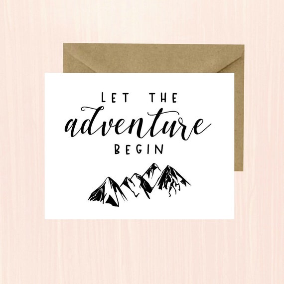 Let the Adventure Begin Card Printable Instant Download - Etsy