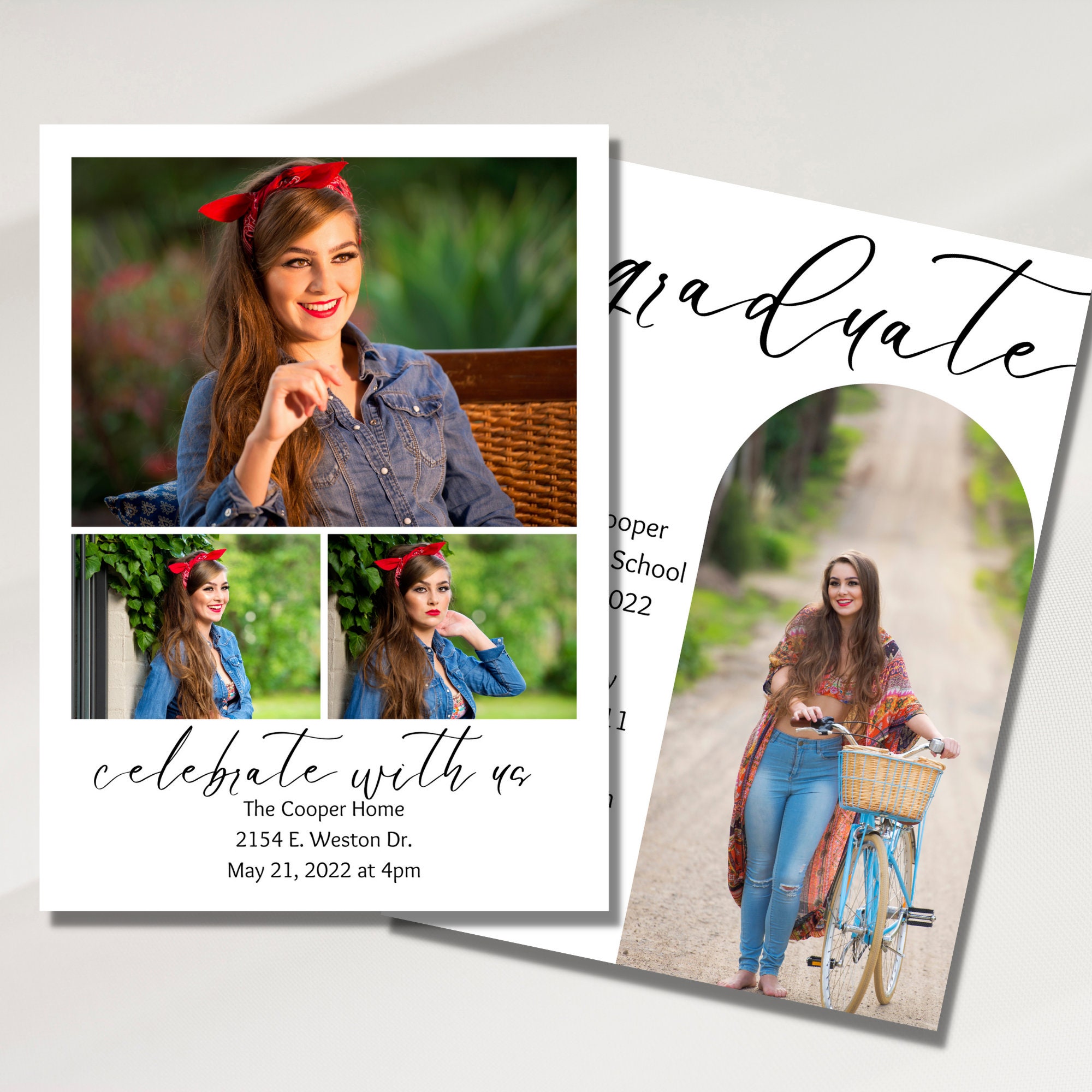 Graduation Announcement, Class of 2022, Graduate, Template, Arch ...