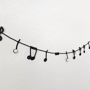 Music Note Felt Garland - Piano Room Decor - Etsy
