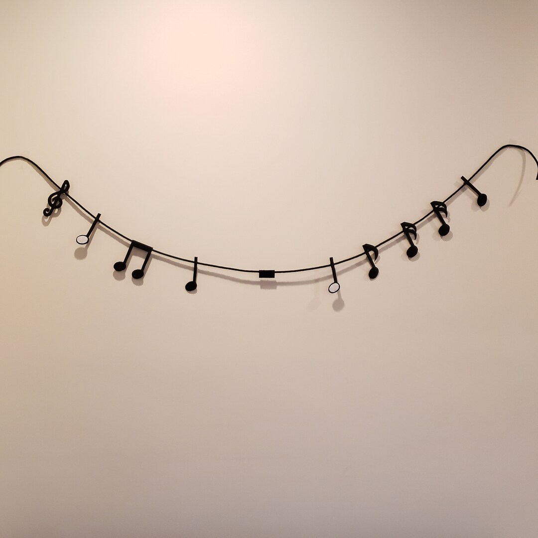 Music Note Felt Garland Piano Room Decor - Etsy