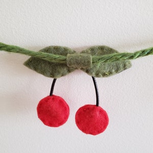 Red Cherry Felt Garland - Etsy