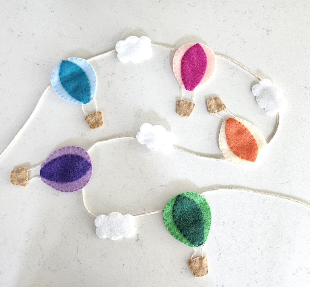 Hot Air Balloon Garland / Felt Balloon Garland - Etsy