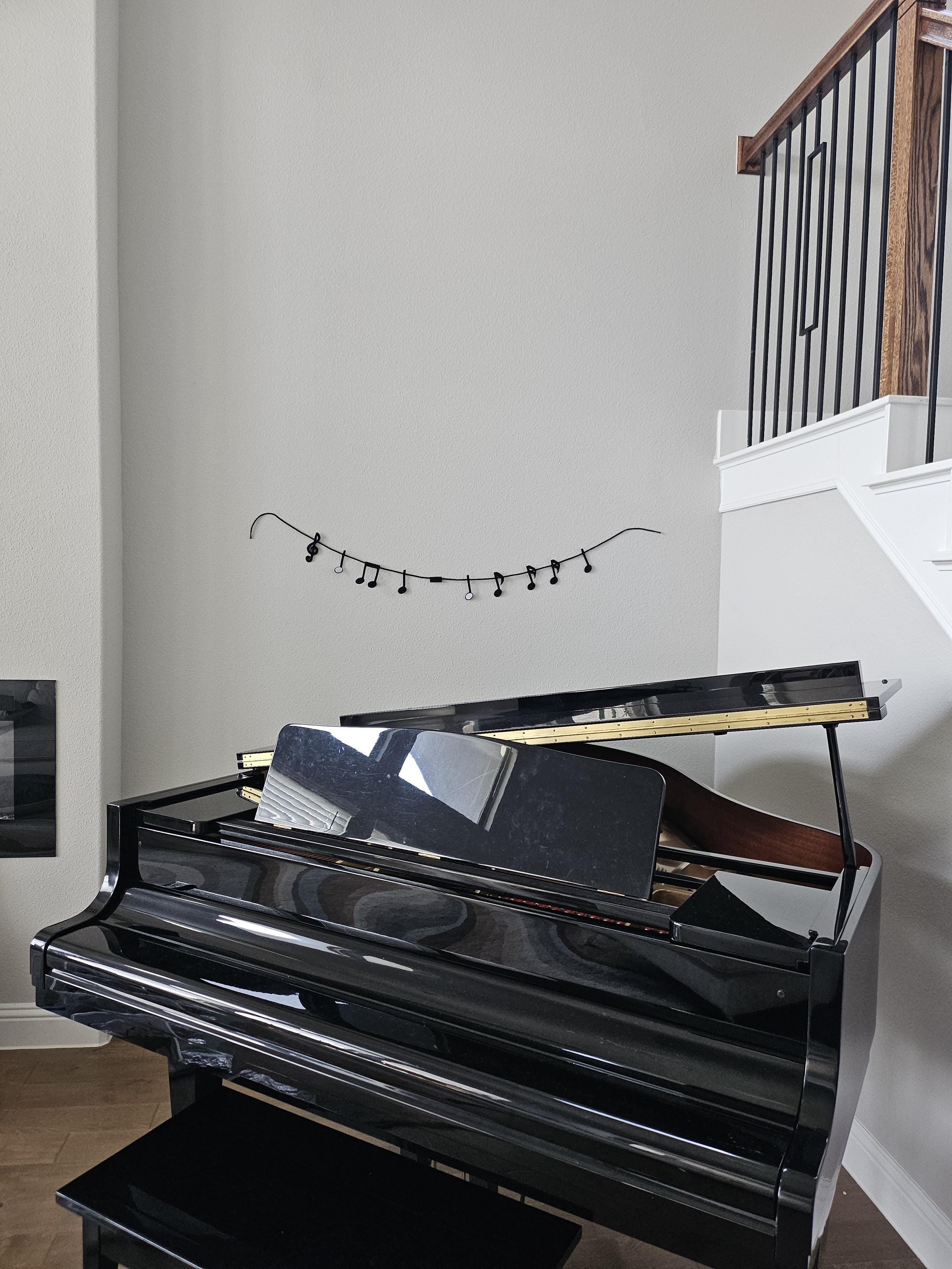 Music Note Felt Garland - Piano Room Decor - Etsy