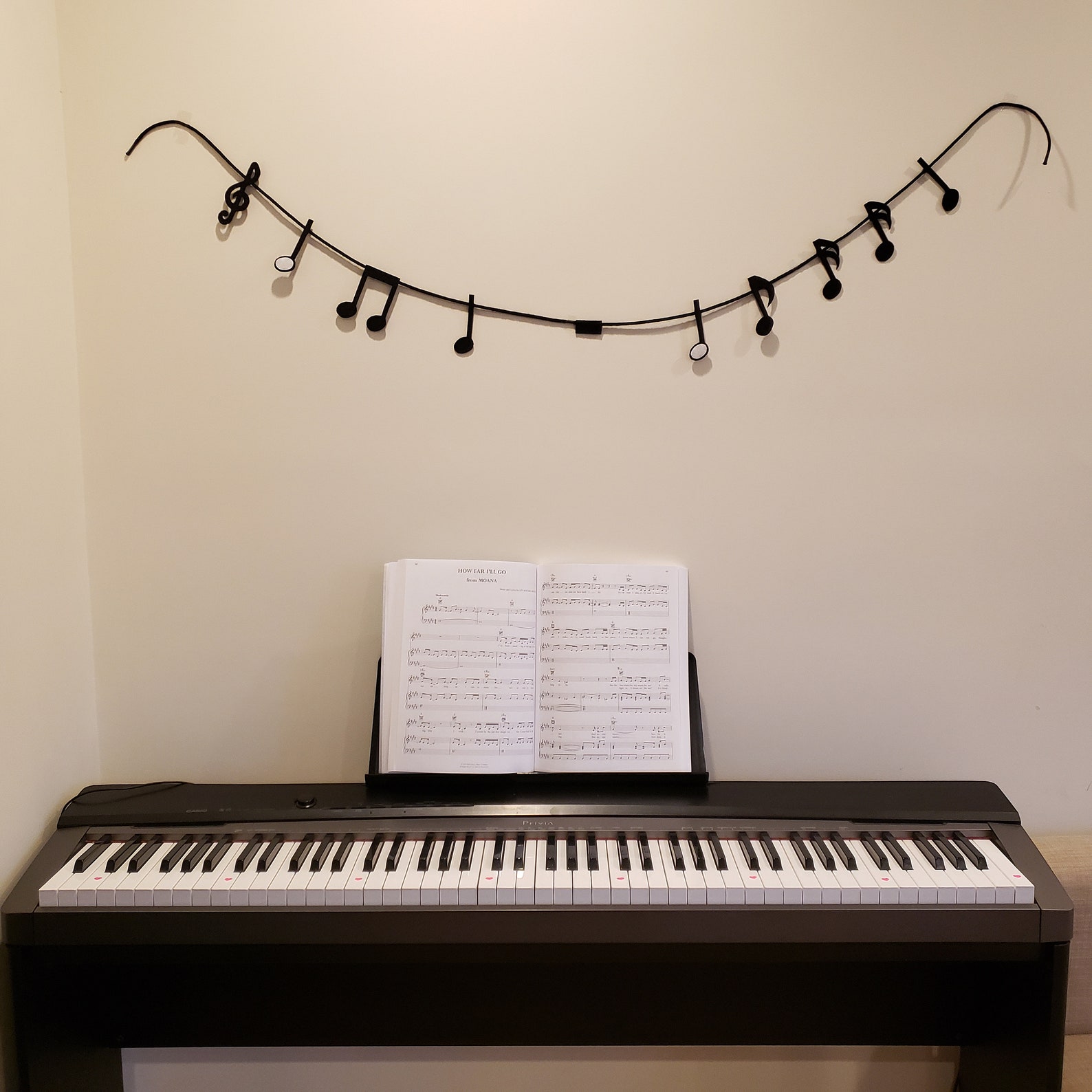 Music Note Felt Garland - Piano Room Decor - Etsy