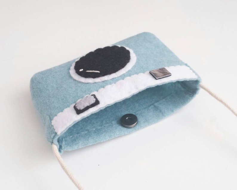 Pink Mini Camera Felt Bag for Kids and Toddler , Purse, Shoulder Bag ...