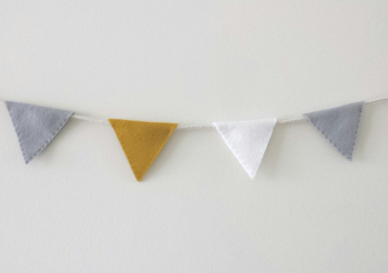 Mini Felt Garland / Triangle Garland / Warm Tone - Etsy