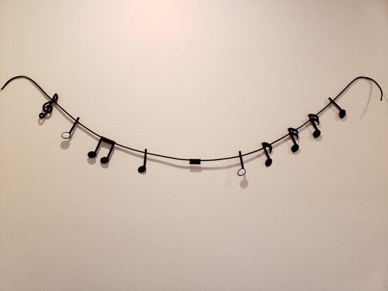 Music Note Felt Garland Piano Room Decor | Etsy