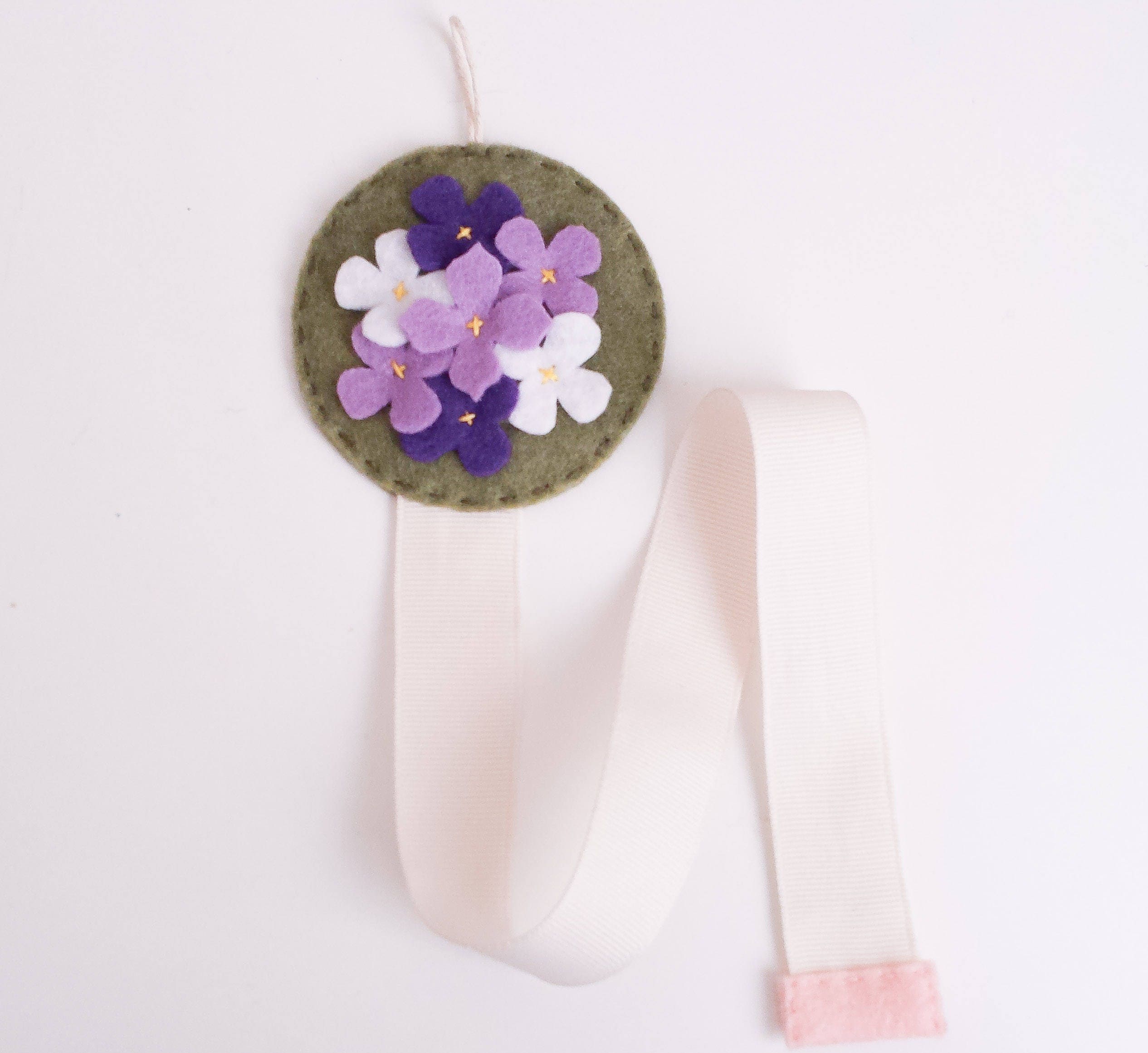 Felt Lavender Flowers Hair Pin Holder / Felt Hair Clip Holder - Etsy
