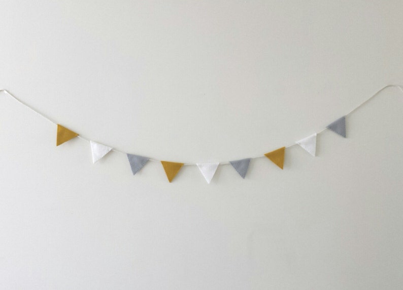 Mini Felt Garland / Triangle Garland / Warm Tone - Etsy