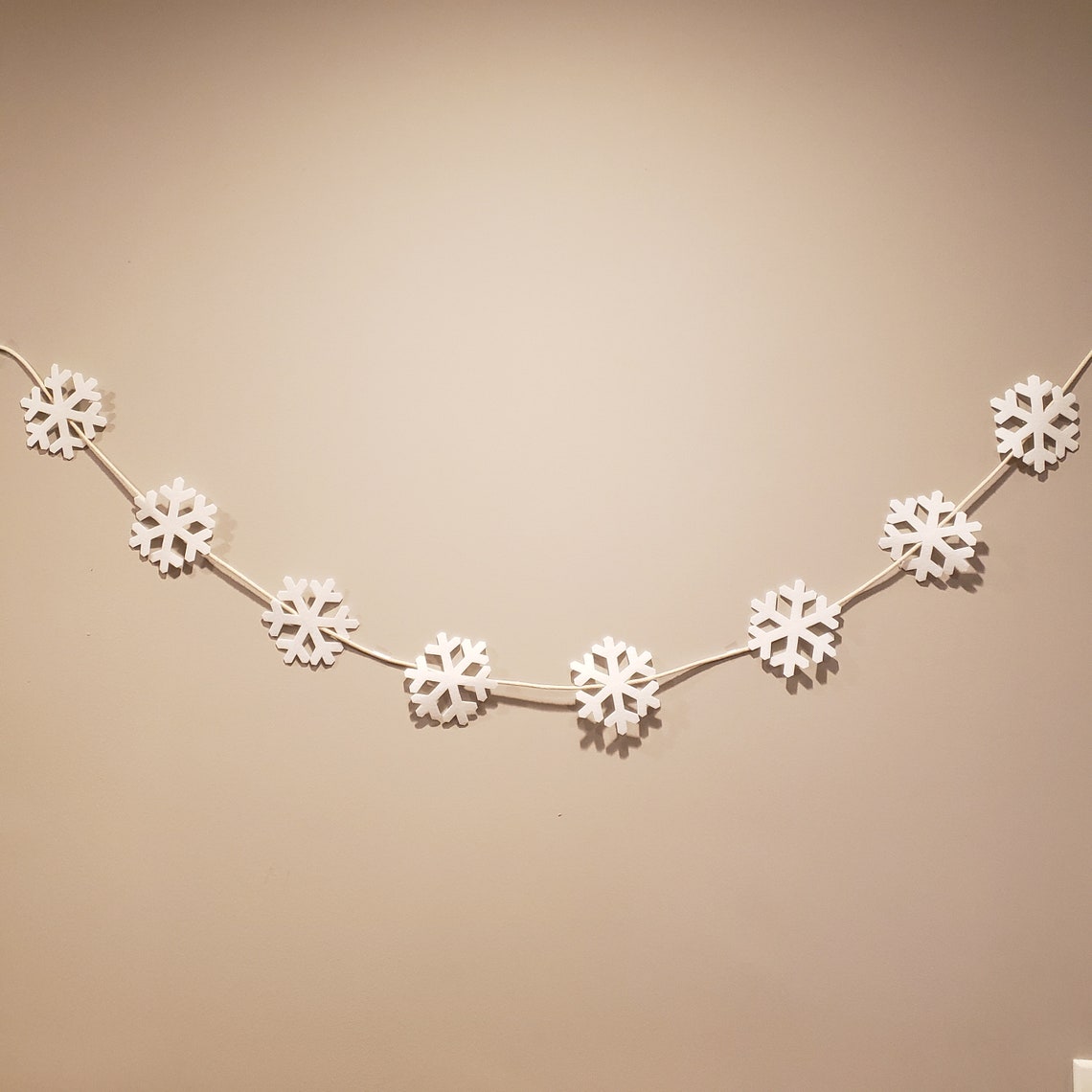 Felt White Snowflake Garland Christmas Garland - Etsy