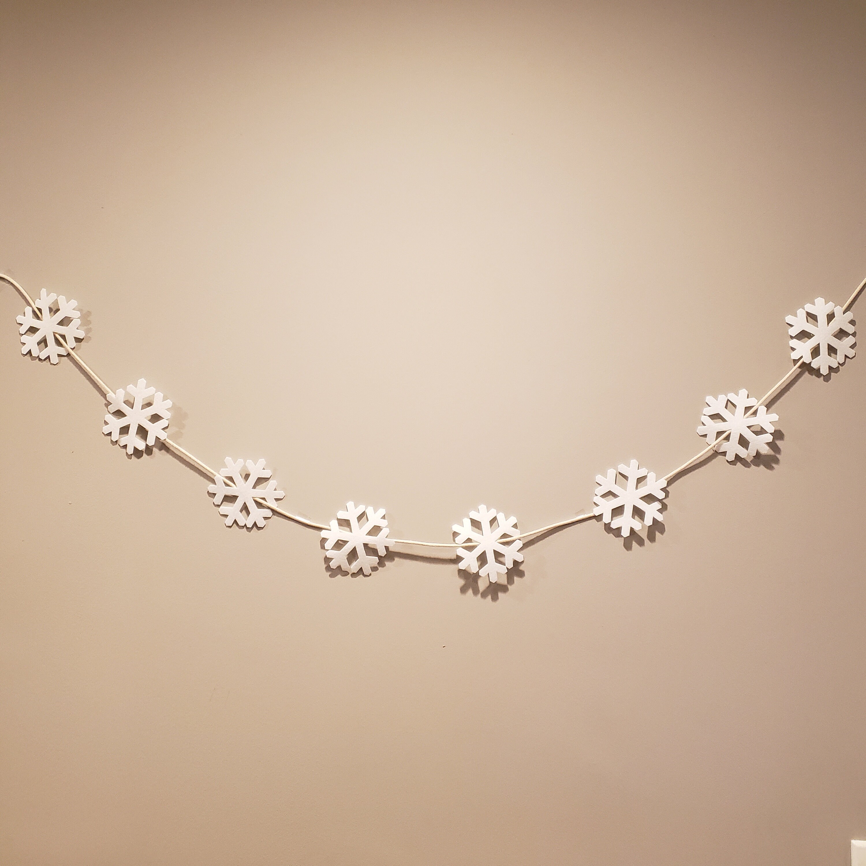 Felt White Snowflake Garland Christmas Garland - Etsy