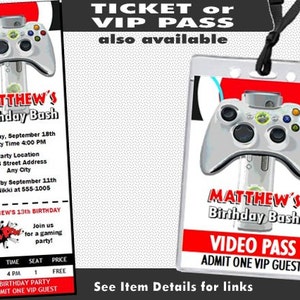Xbox Video Game Birthday Party Invitation Printable With - Etsy