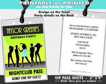 Custom Invitation Design VIP Pass Ticket Invitation _ - Etsy