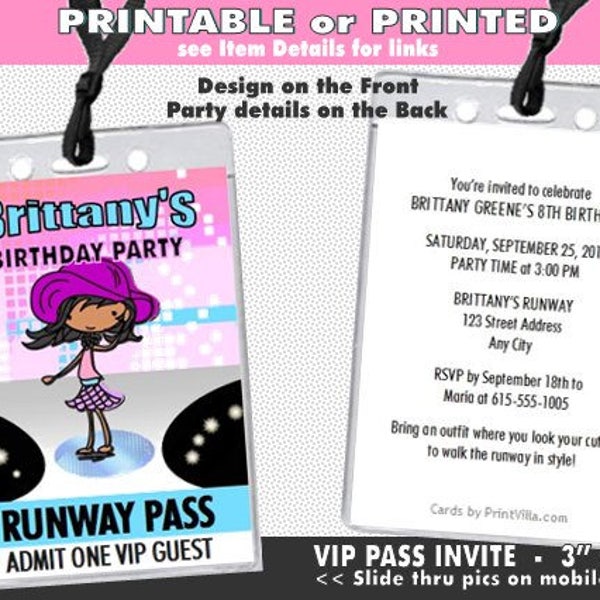 Fashion Show Birthday Invitation - Etsy
