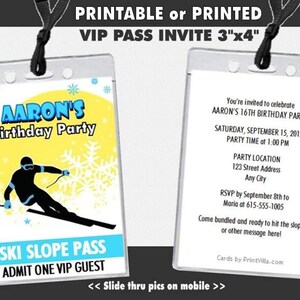 Hollywood Red Carpet VIP Pass Invitation, Printable, Birthday Party ...