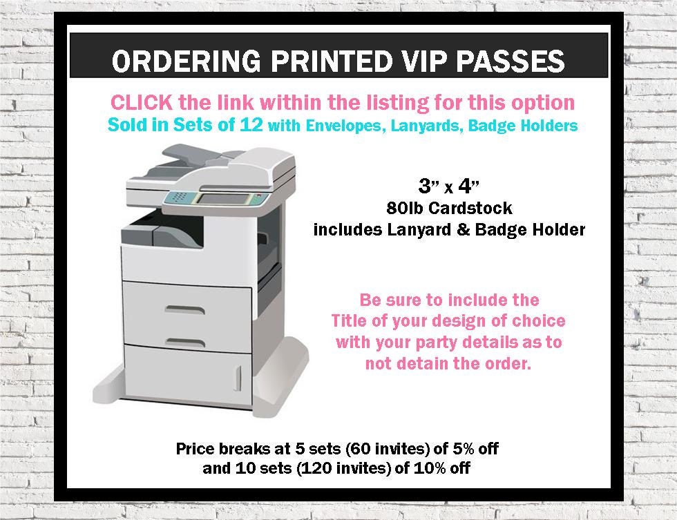 Red Carpet Paparazzi VIP Pass Birthday Party Invitations - Etsy