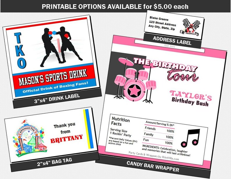 Concert Singer Male Ticket Invitation Printable With Printed - Etsy