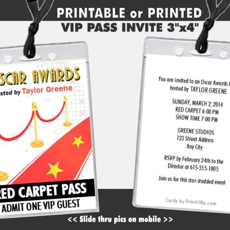 Oscar Invitation - Etsy