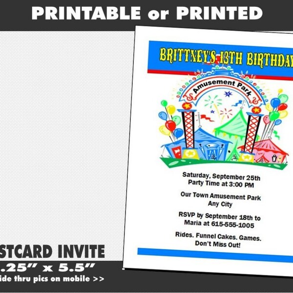 State Fair Birthday Party Invitations - Etsy