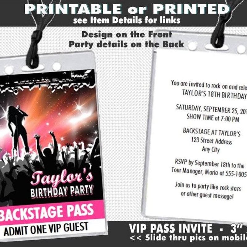 Backstage Passes - Etsy