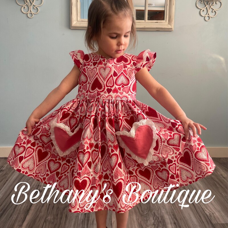 Red Heart Dress - Etsy