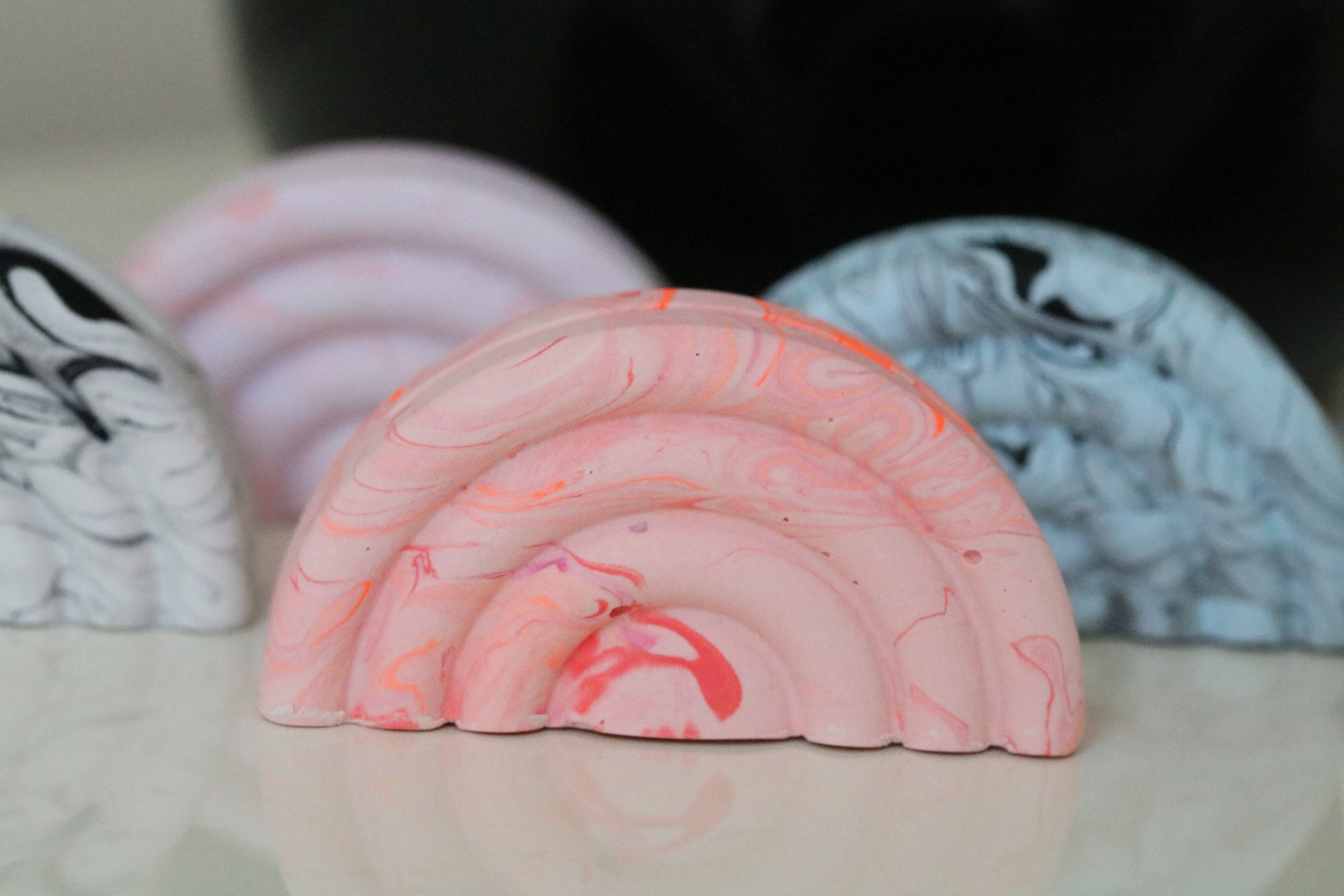Jesmonite Mini Rainbow Holder, Photo Holder, Polaroid Holder, Menu ...