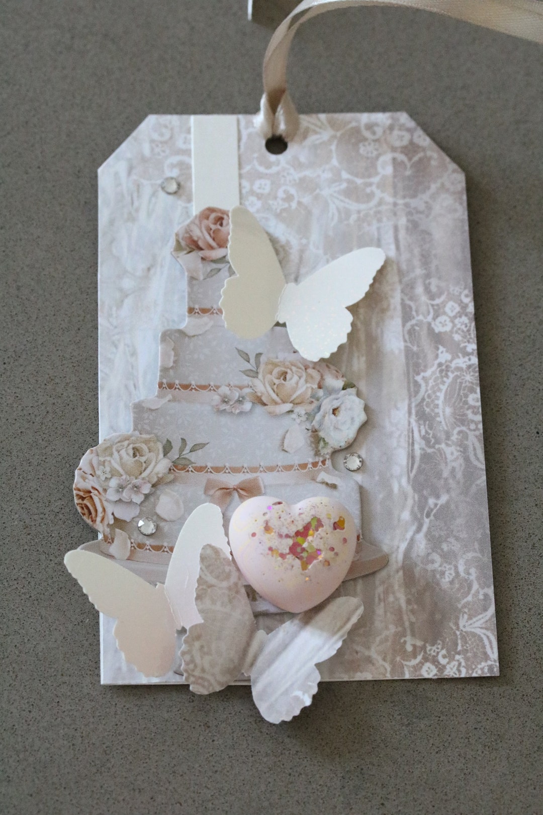 Large Keepsake Memory Wedding Theme Gift Tag, Bridal Shower Tag ...