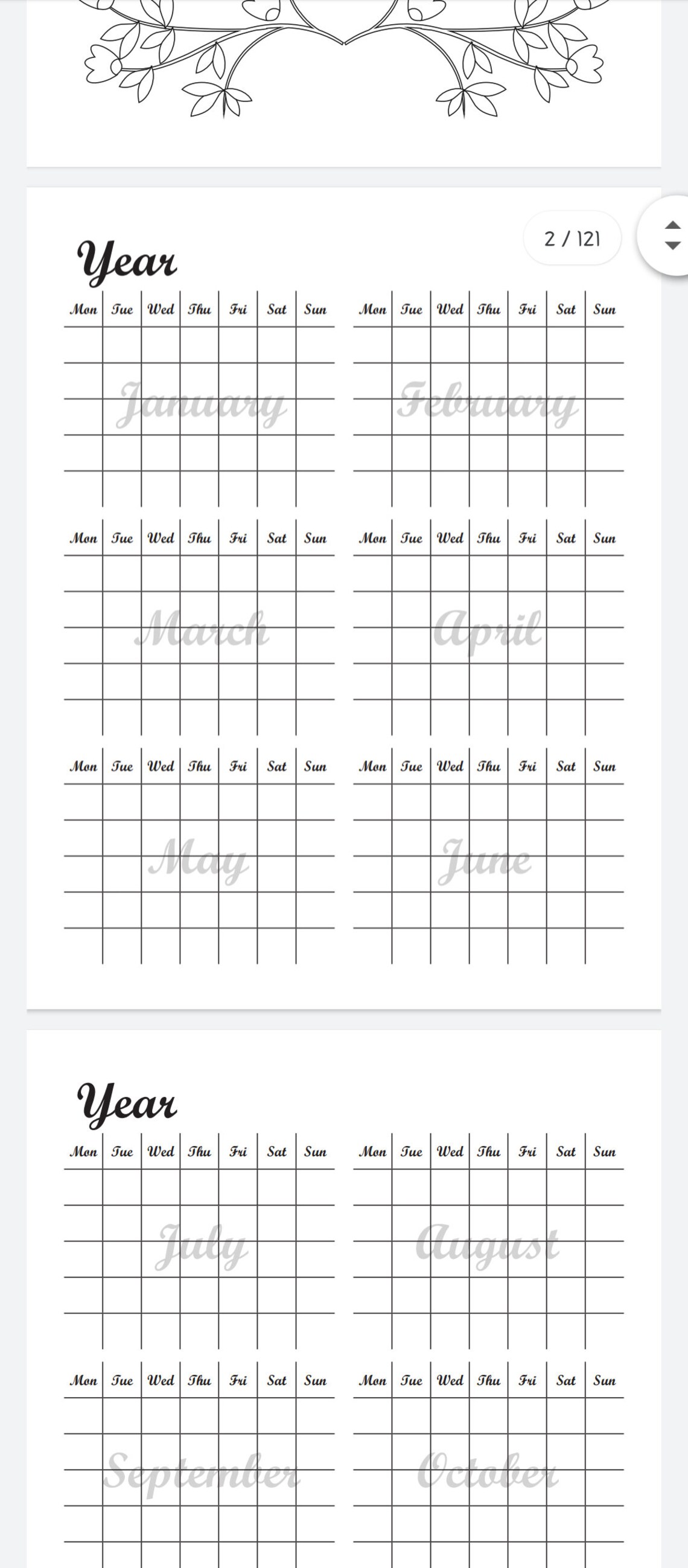 Yearly Planner With 121 Pages - Etsy