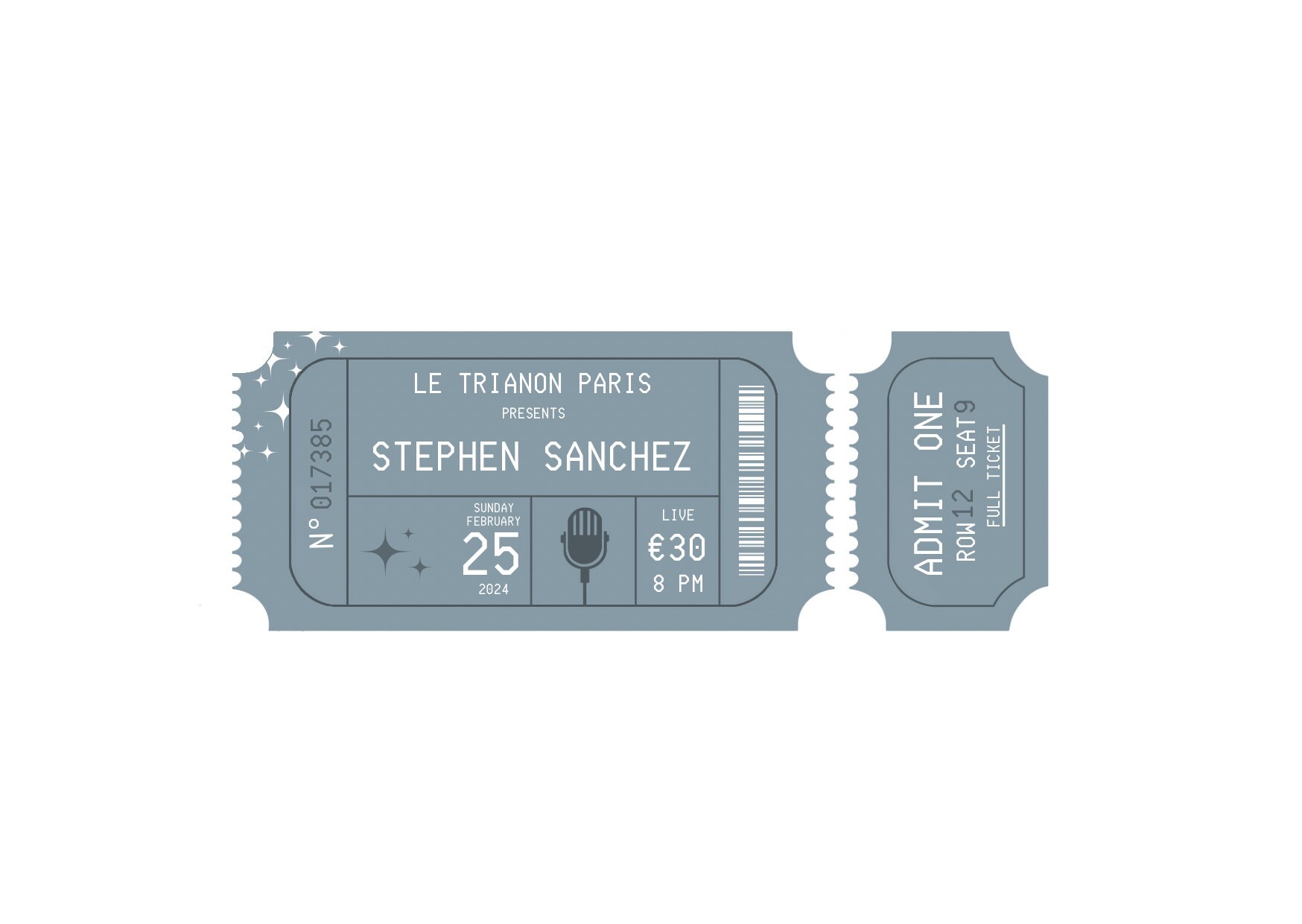 Stephen Sanchez Vintage Concert Ticket Sticker - Etsy