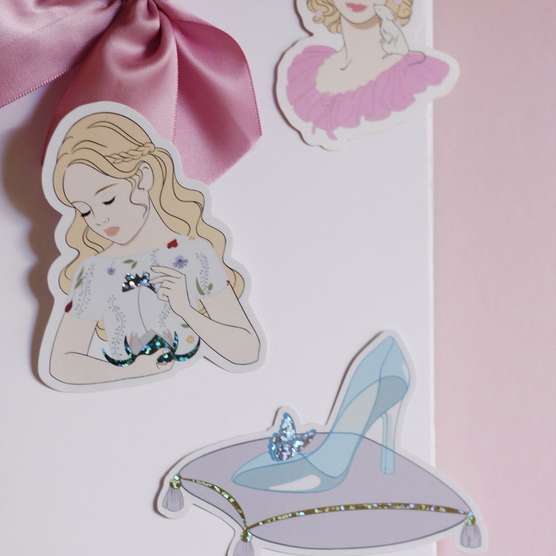 Cinderella Stickers - Etsy
